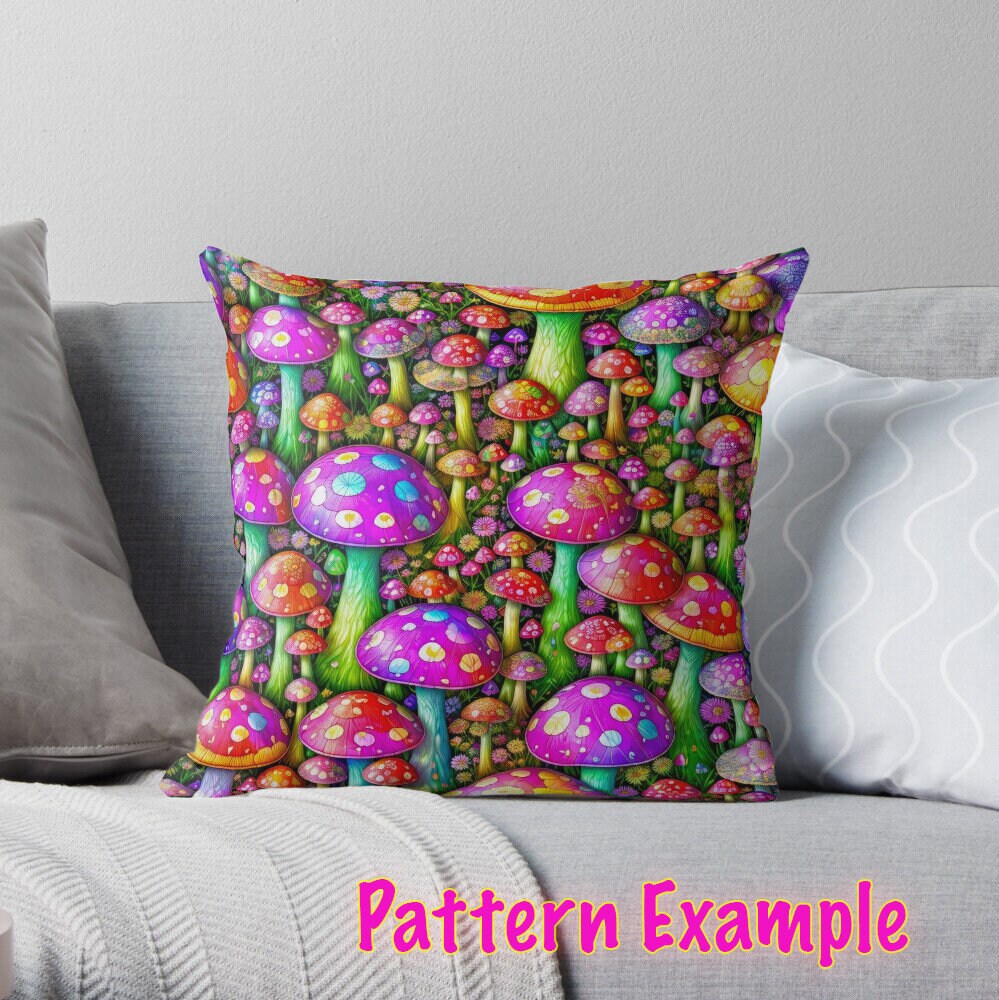 Digital Download for Commercial Use: Colorful Magic Mushroom Pattern ...