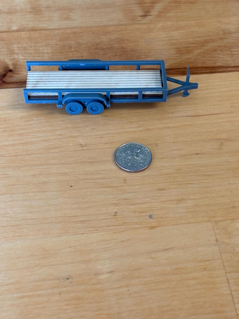 Improved 20' HO Scale Utility Trailer-with a Laser Cut Wood Deck. Kit ...