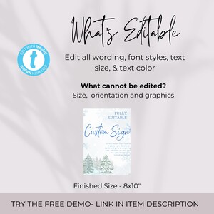 Snow in Love Bridal Shower Custom Sign, Bridal Shower Editable Sign ...