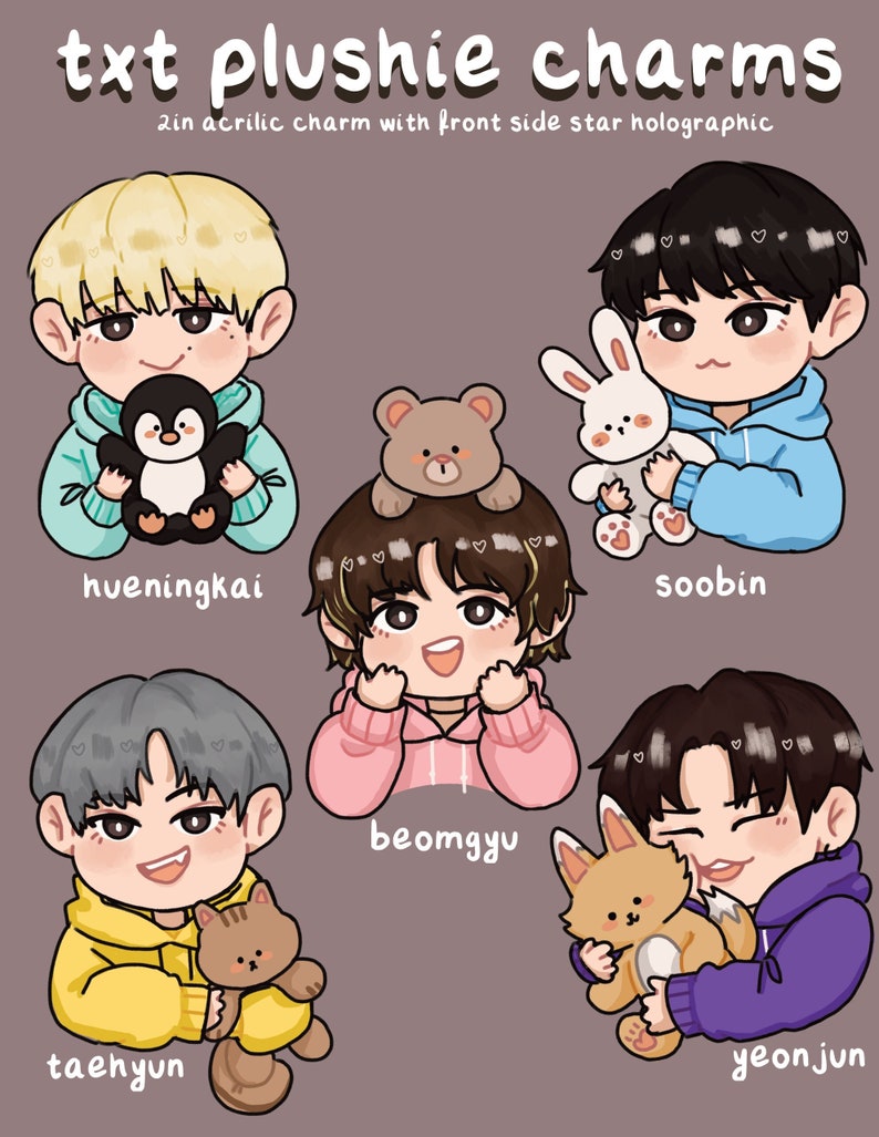 Txt Plushie Charms - Etsy