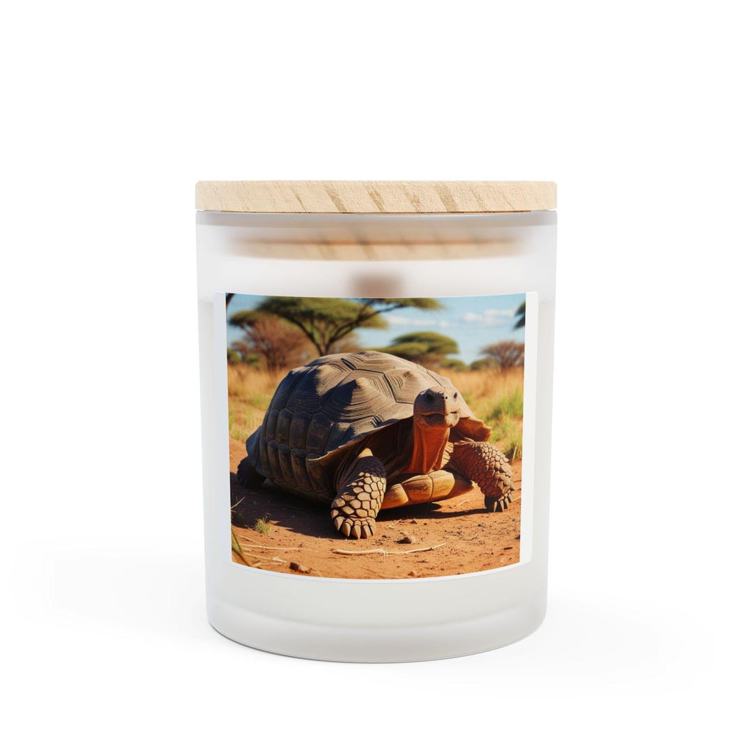 Candle, African Sulcata Tortoise Design - Great Gift for Animal Lovers ...