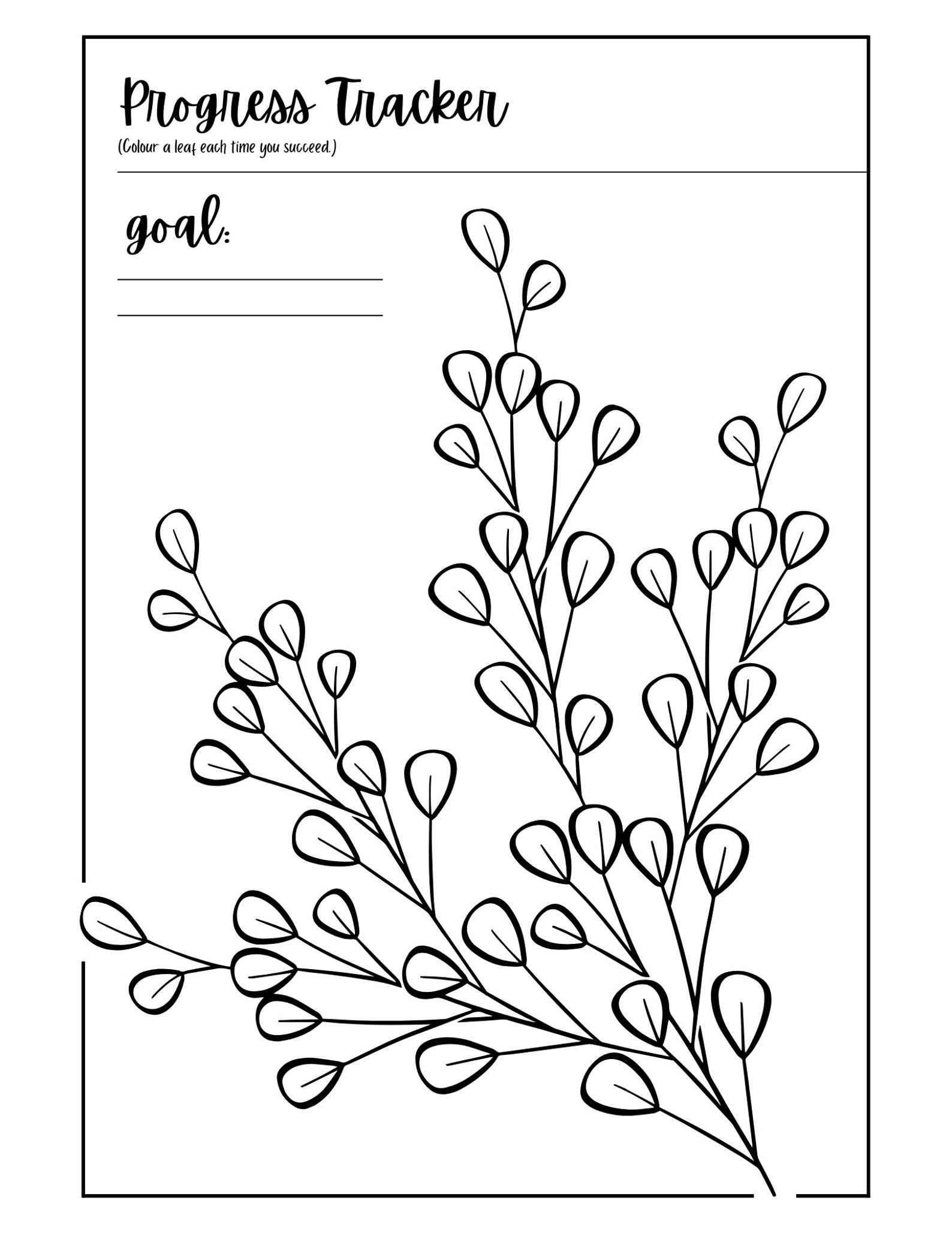 Coloriage imprimable Habit Tracker pour le suivi des progrès de la ...