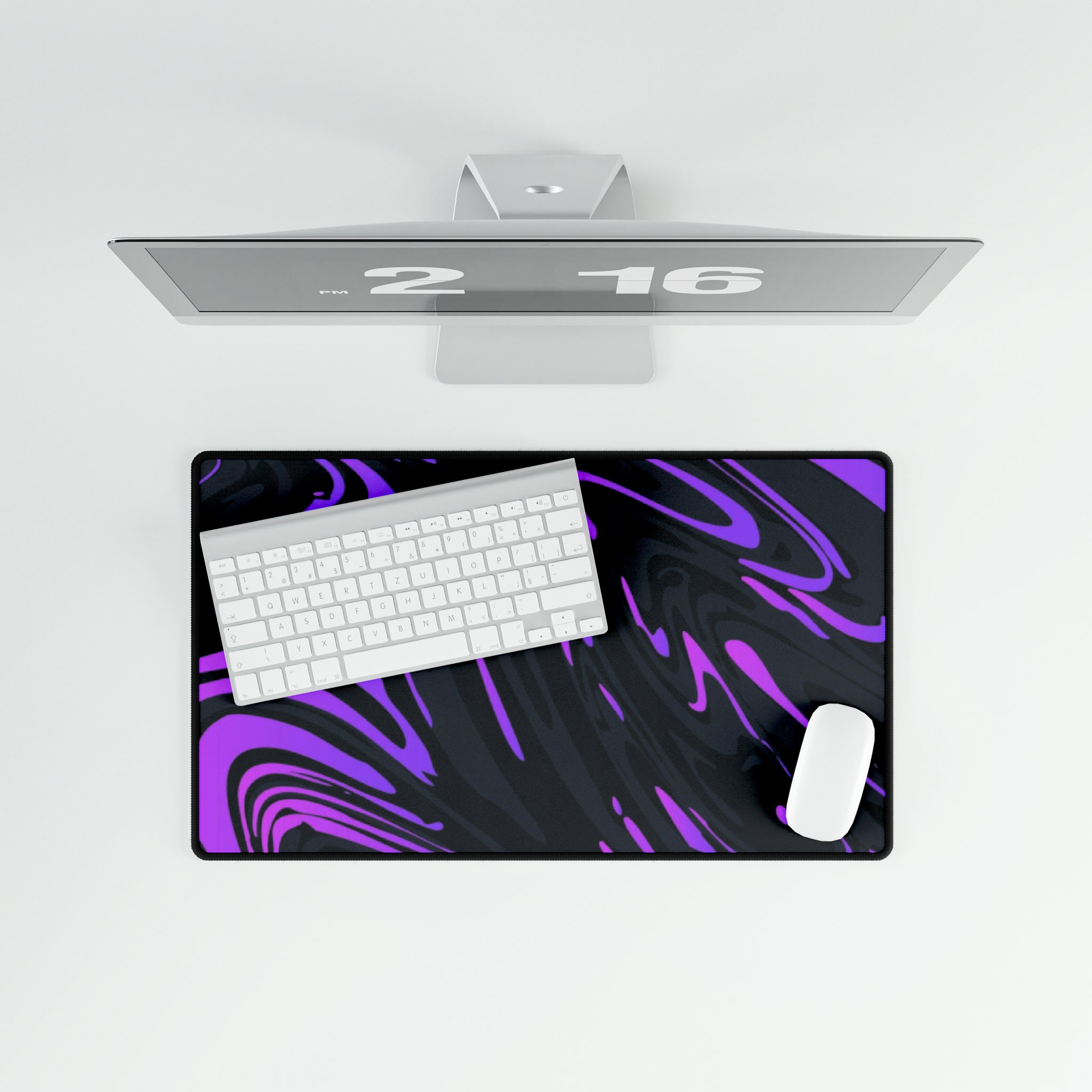 Purple Black Swirl Mousepad, Gaming Mousepad, Office Decor, Desk ...