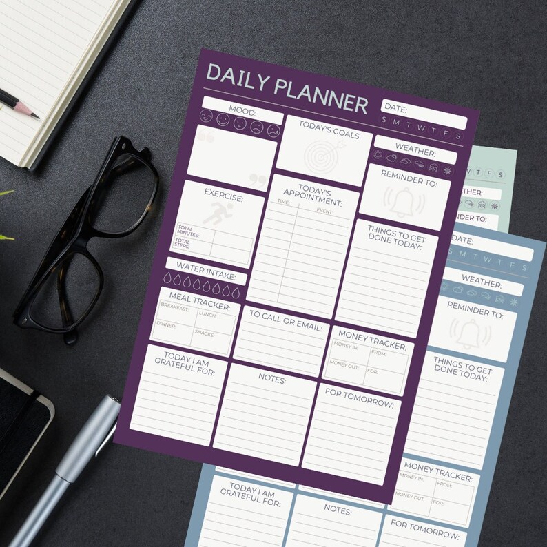 ADHD Daily Planner, to Do List, Notes, Priorities, Digital Download ...