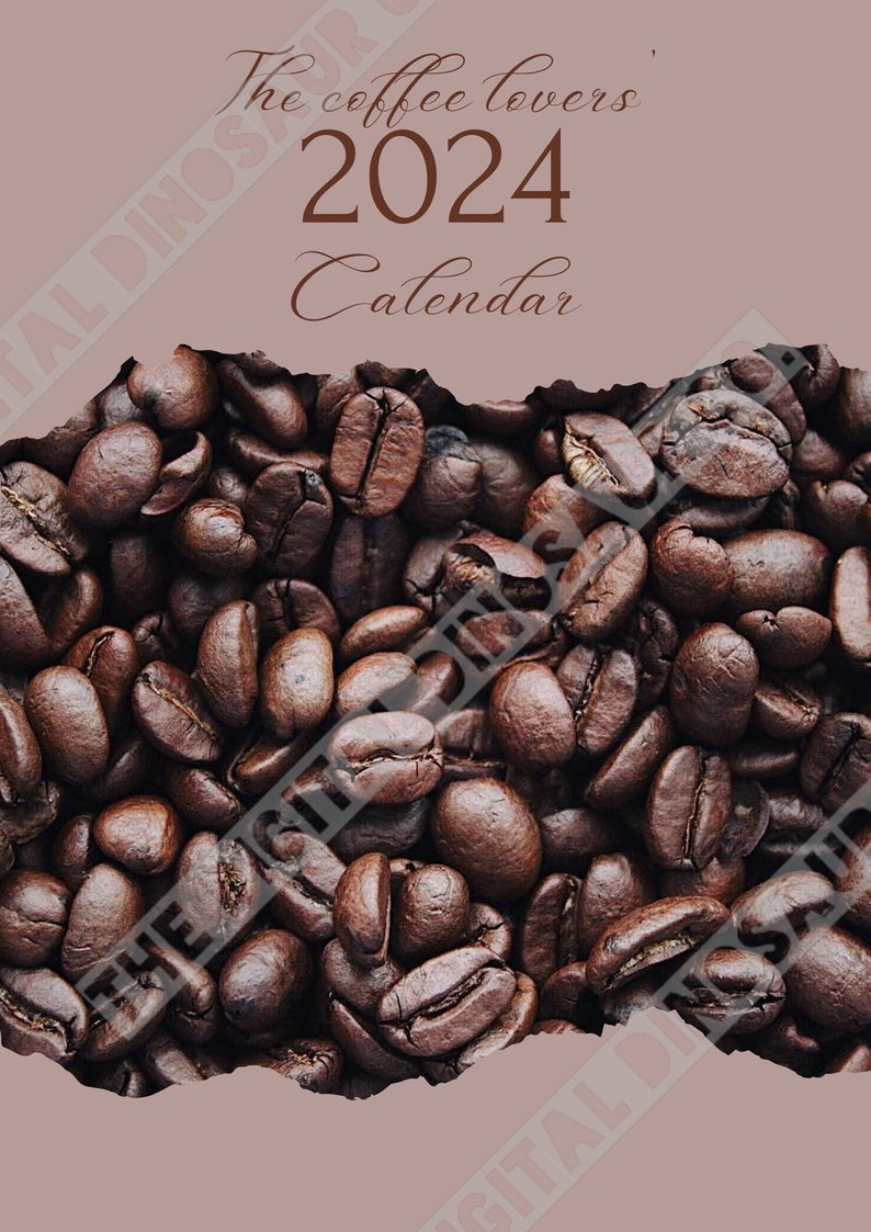 2024 Calendar, Coffee Lovers Calendar, 2024 Planner, Digital Download ...