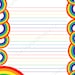 Rainbow Writing Paper, Lined Paper, Colourful Note Paper, Rainbow ...
