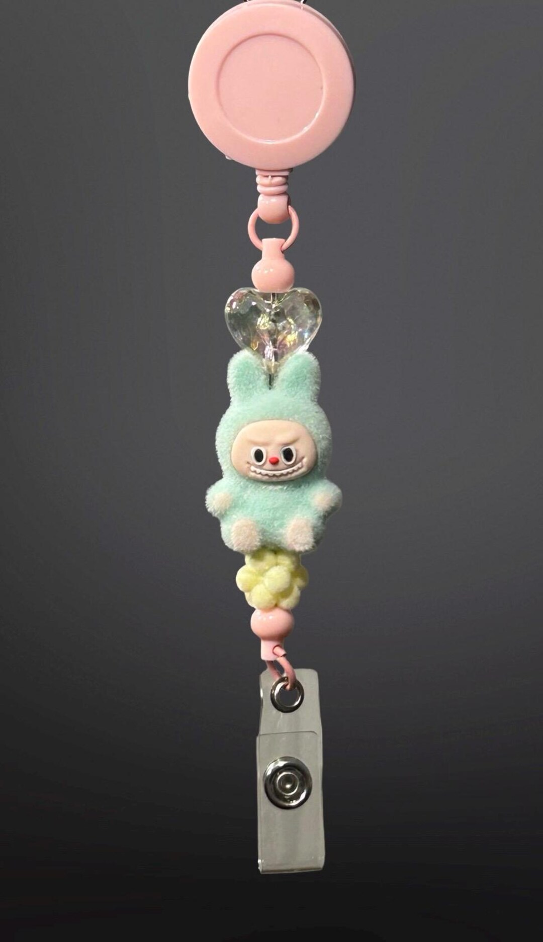 3D Fuzzy Monster Badge Reel Clip, Employee ID Lanyard - Etsy