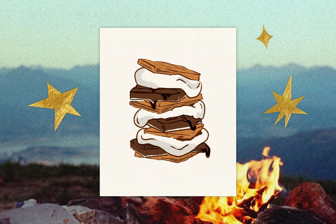 Smores Art Print: Food-inspired Kitchen Poster - Etsy