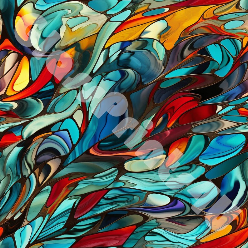 Abstract Glass Pattern Printable Art Digital Paper Pack - Etsy