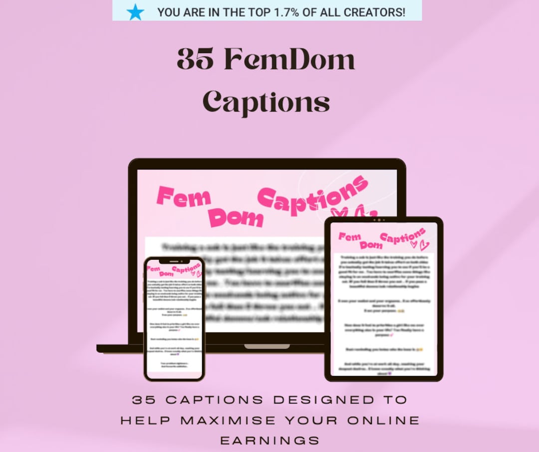 35 FEMDOM CAPTIONS | Onlyfans Content | Beta | Adult Industry | Loyalfans Content | Twitter ...