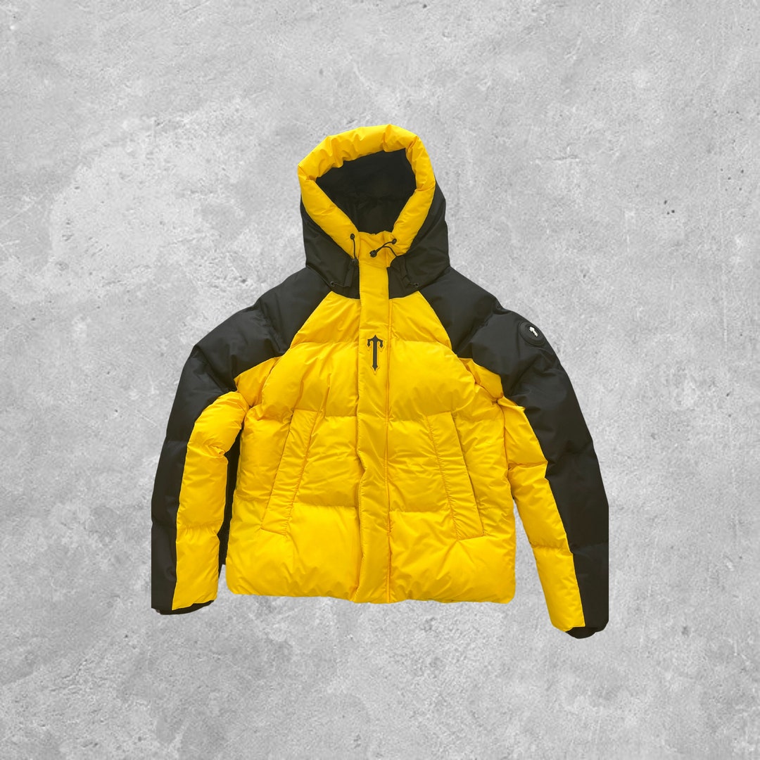 Trapstar Decoded Arch Hooded Puffer Jacket Black Yellow - Etsy