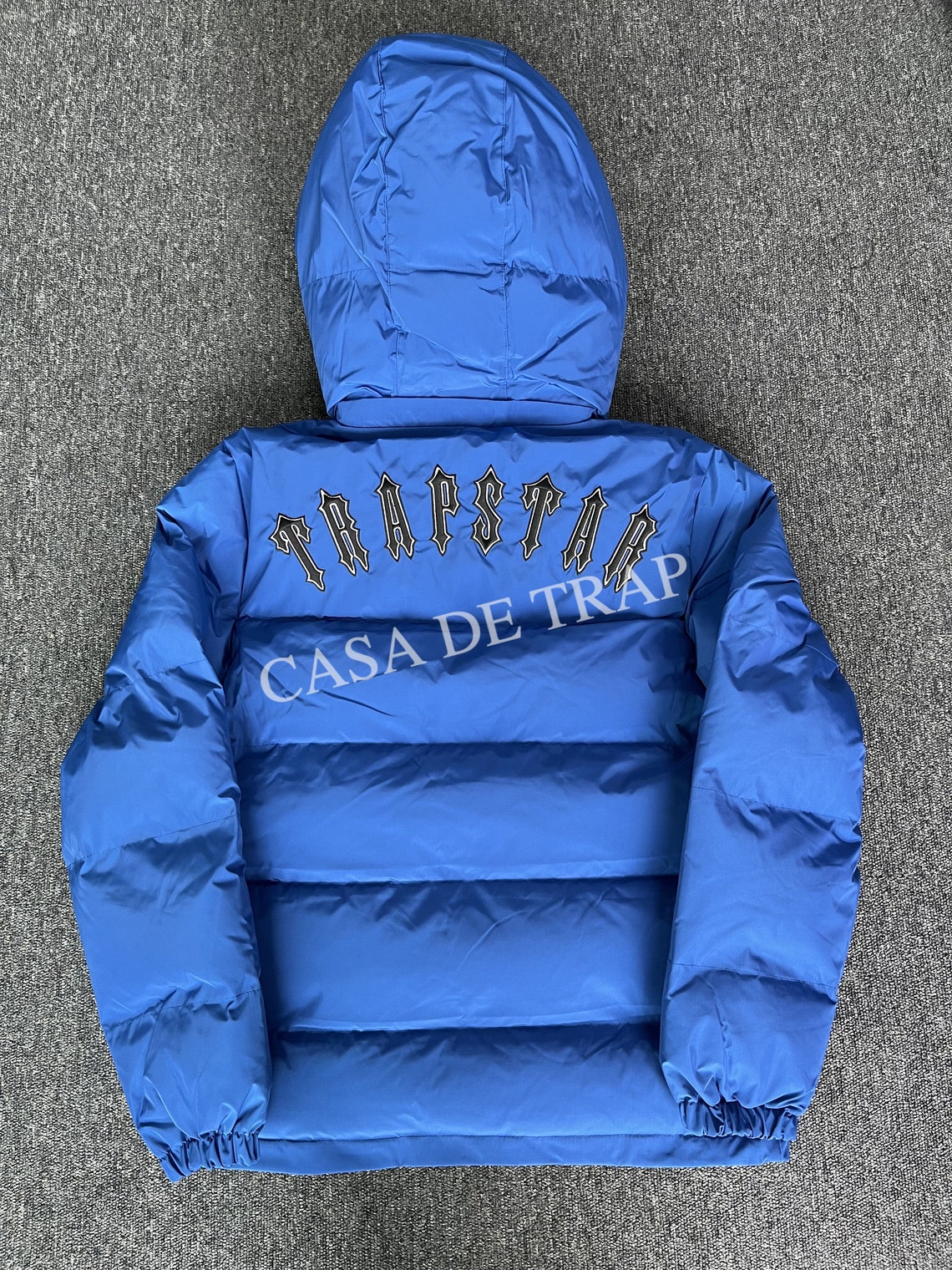 Trapstar Irongate Detachable Hooded Puffer Jacket in Dazzling Blue - Etsy