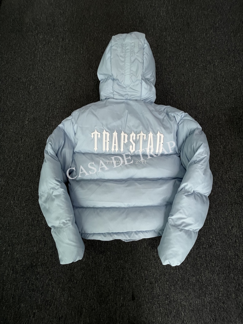 Trapstar Decoded 2.0 Detachable Hooded Puffer Jacket in Blue - Etsy
