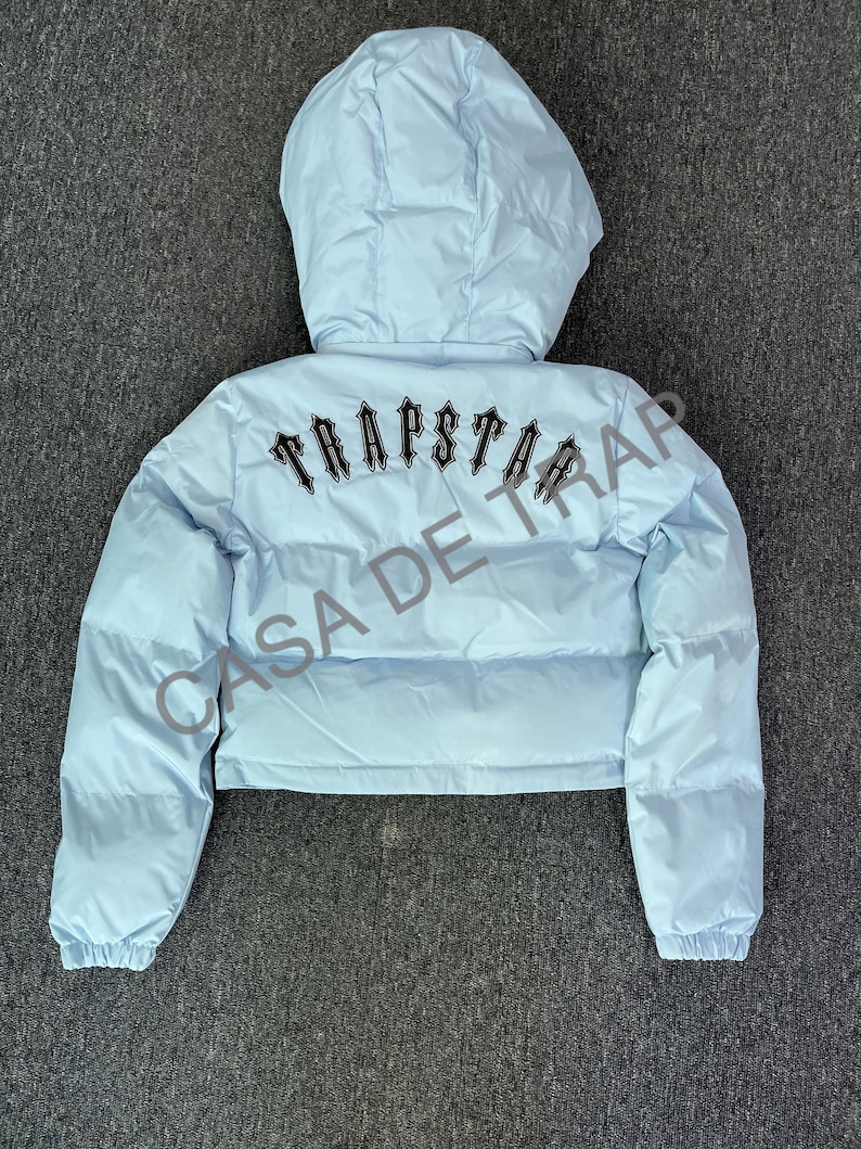 WOMENS Trapstar Irongate Detachable Hooded Puffer Jacket in Blue - Etsy