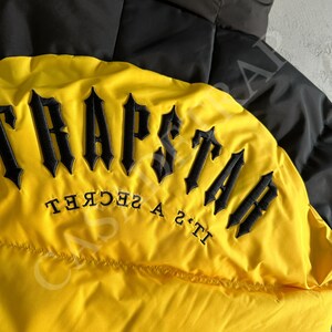 Trapstar Decoded Arch Hooded Puffer Jacket Black Yellow - Etsy