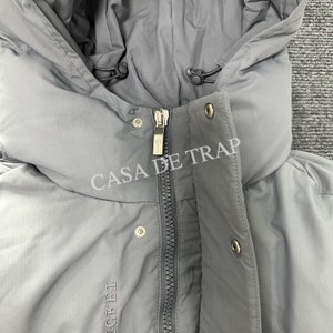 Trapstar Decoded Hooded Puffer Jacket in Grey - Etsy Canada