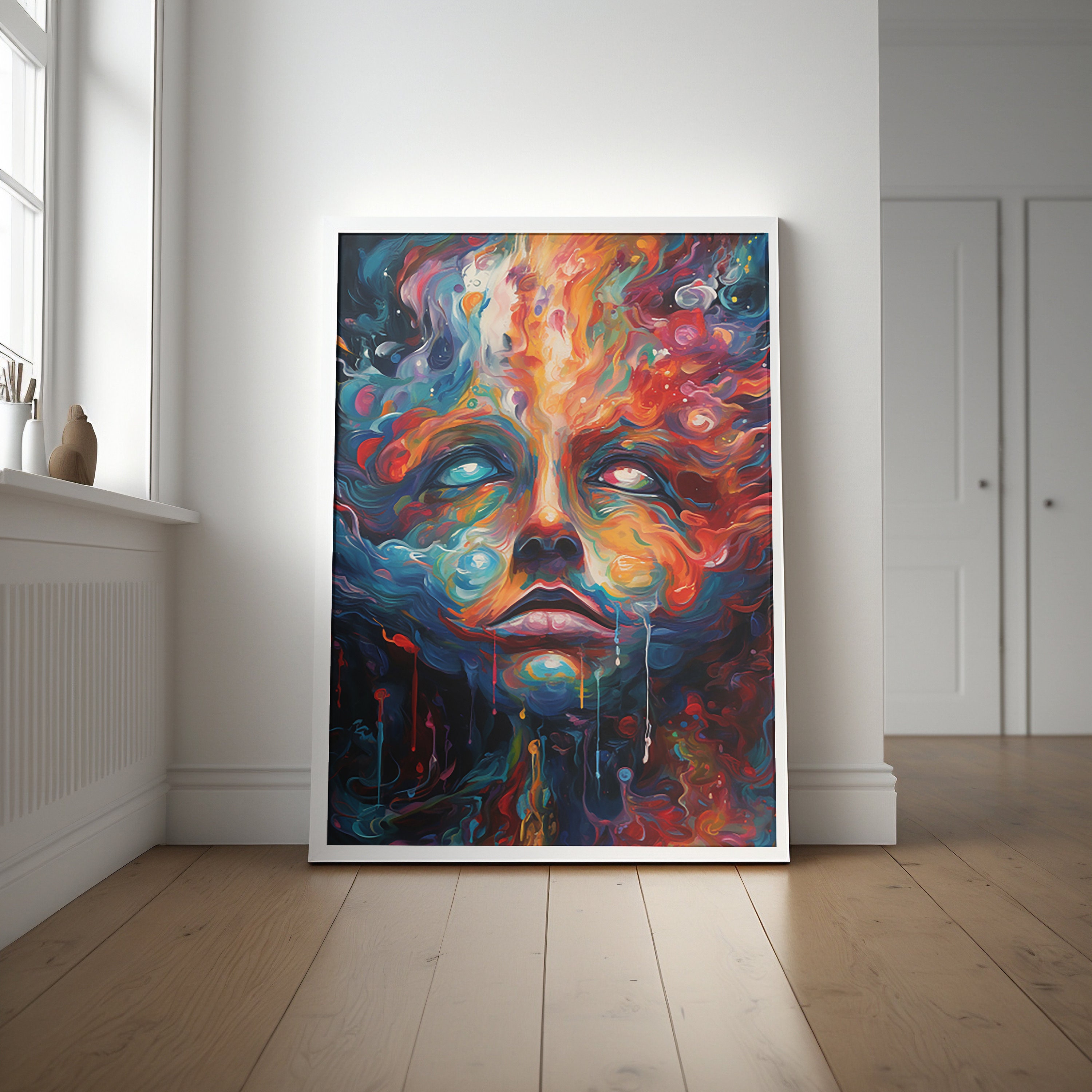 Hallucination, Digital Art Work, Trippy, Pscyhedelic, AI Generated Wall ...