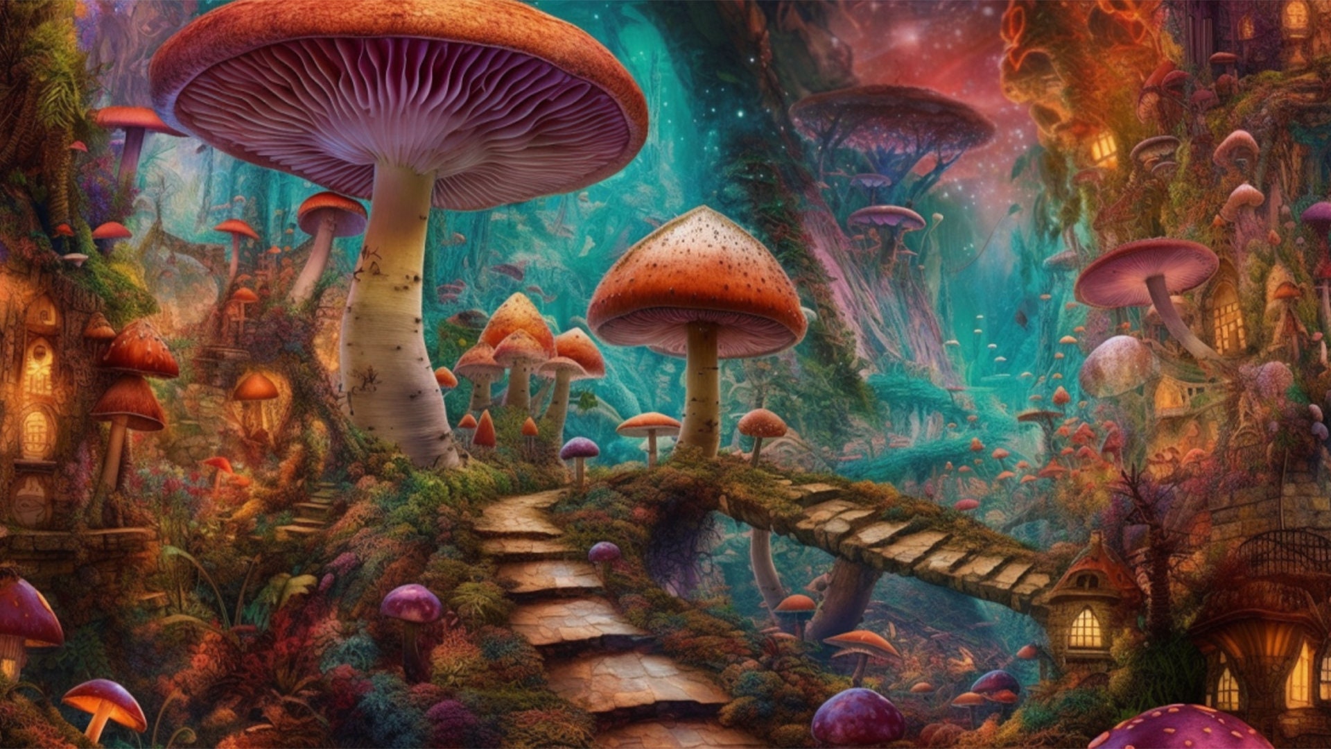 Enchanted Mushroom Wallpaper