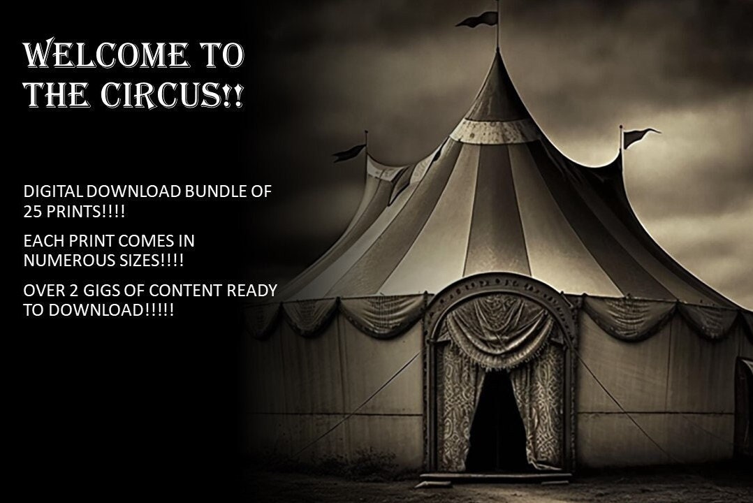Creepy- Circus- MEGA Bundle-clowns-freaks-animals and More!-digital ...