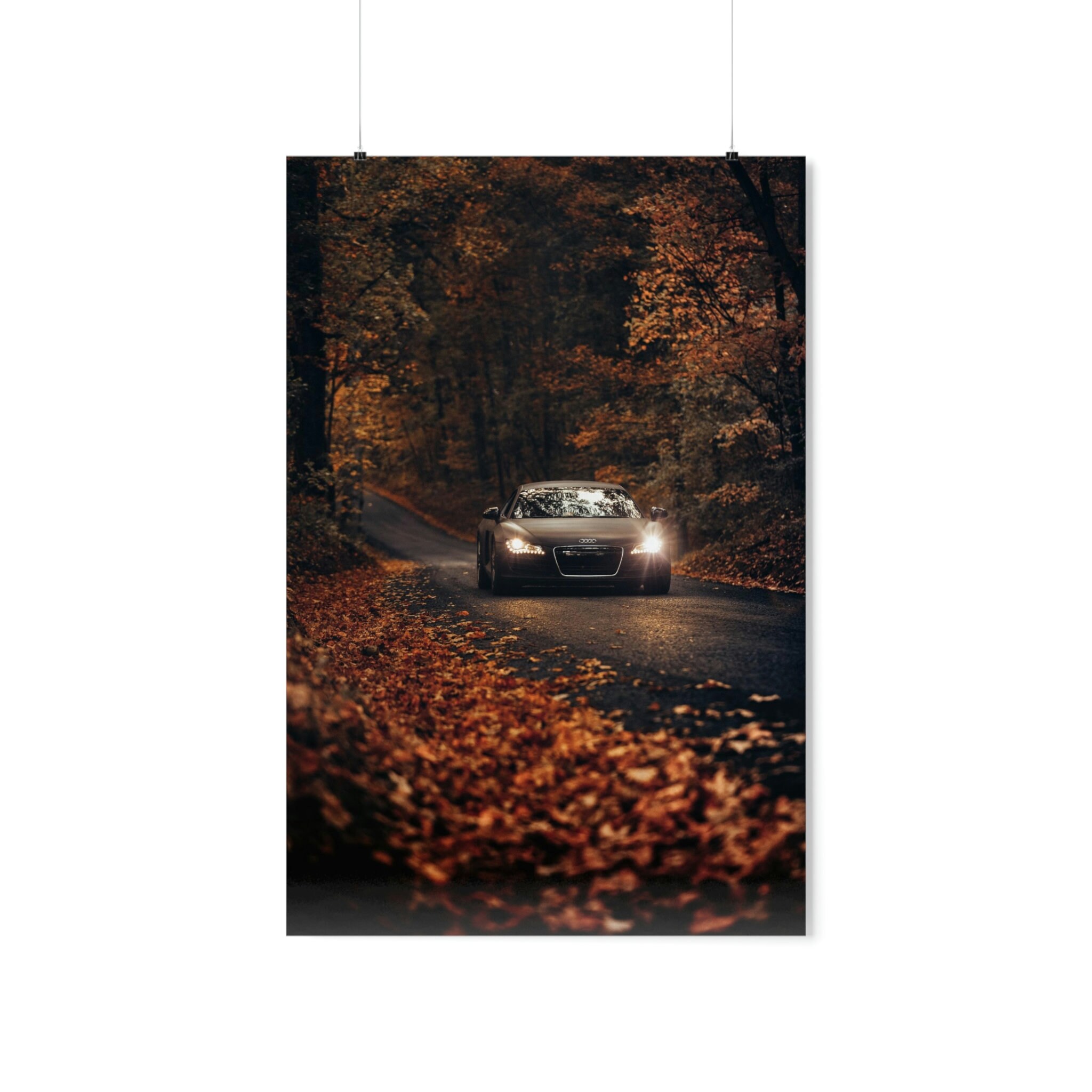 Black Audi R8 Premium Matte Vertical Poster, Supercar, Race, Sports Car ...