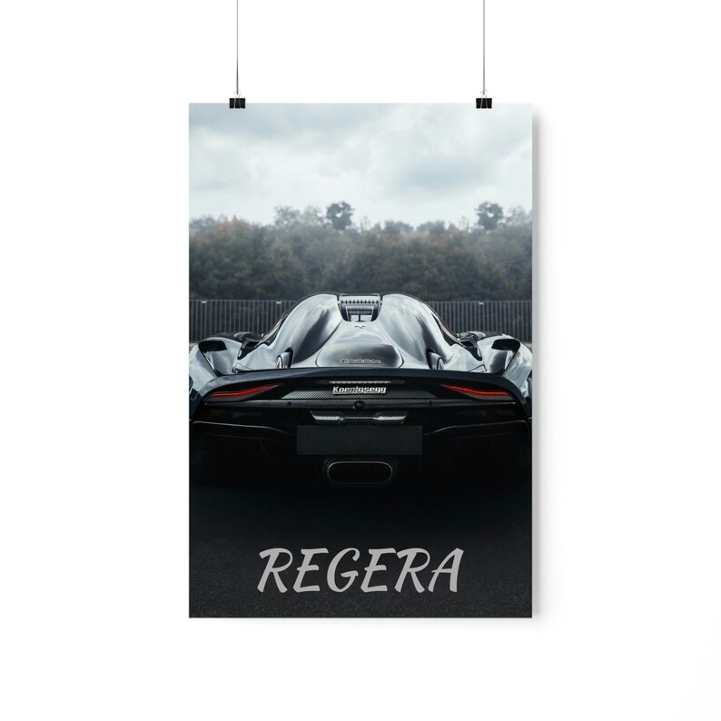 Koenigsegg Regera Premium Matte Vertical Poster, Black, Koenigsegg ...