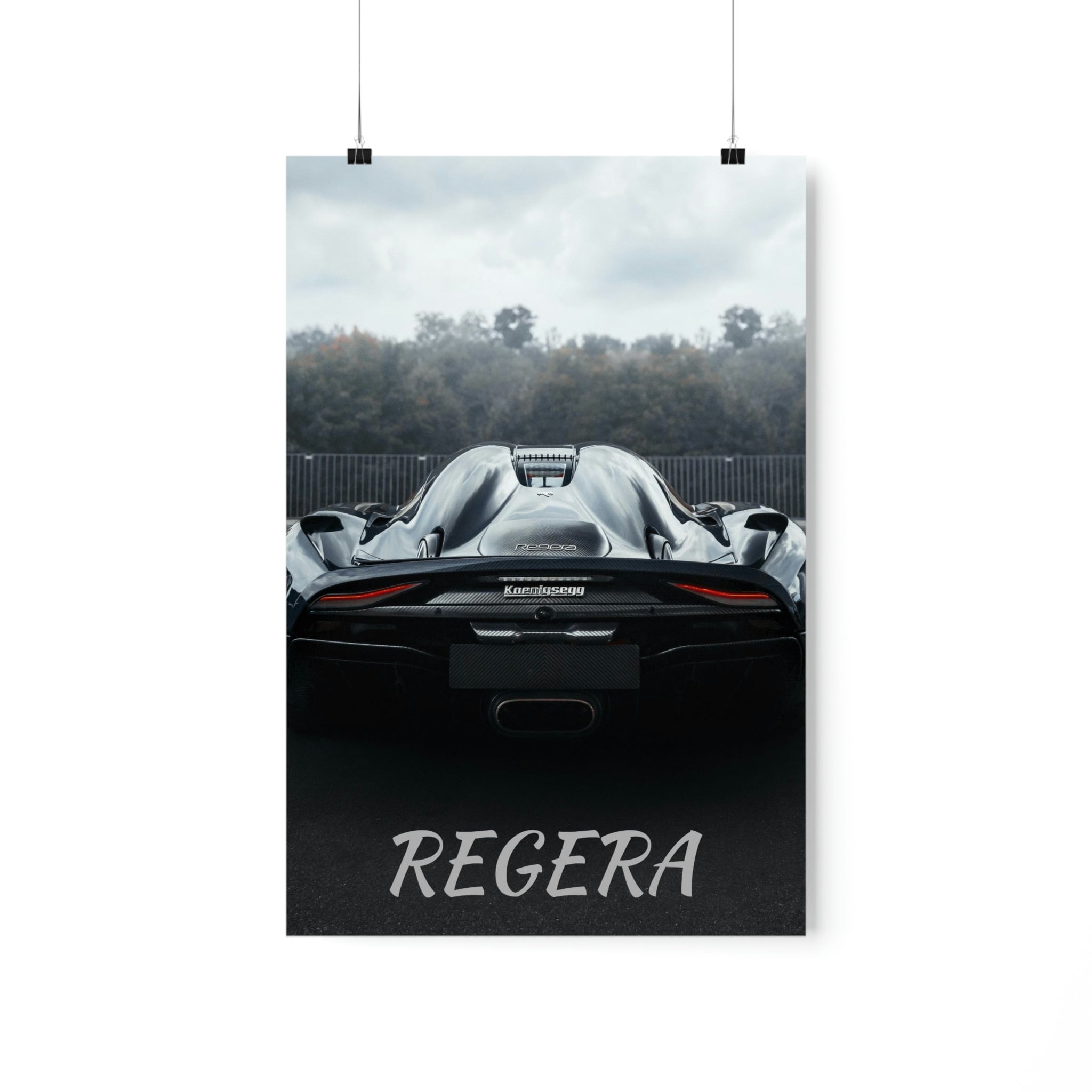 Koenigsegg Regera Premium Matte Vertical Poster, Black, Koenigsegg ...