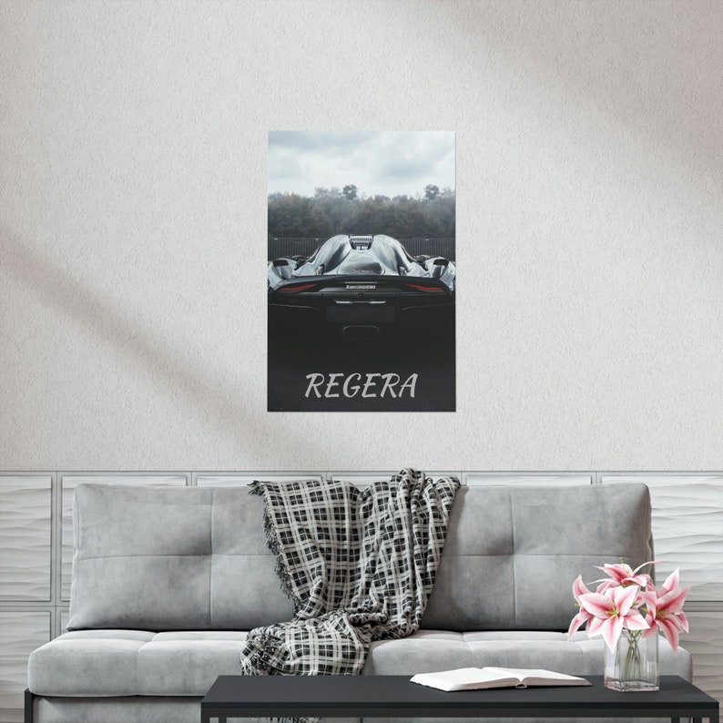 Koenigsegg Regera Premium Matte Vertical Poster, Black, Koenigsegg ...