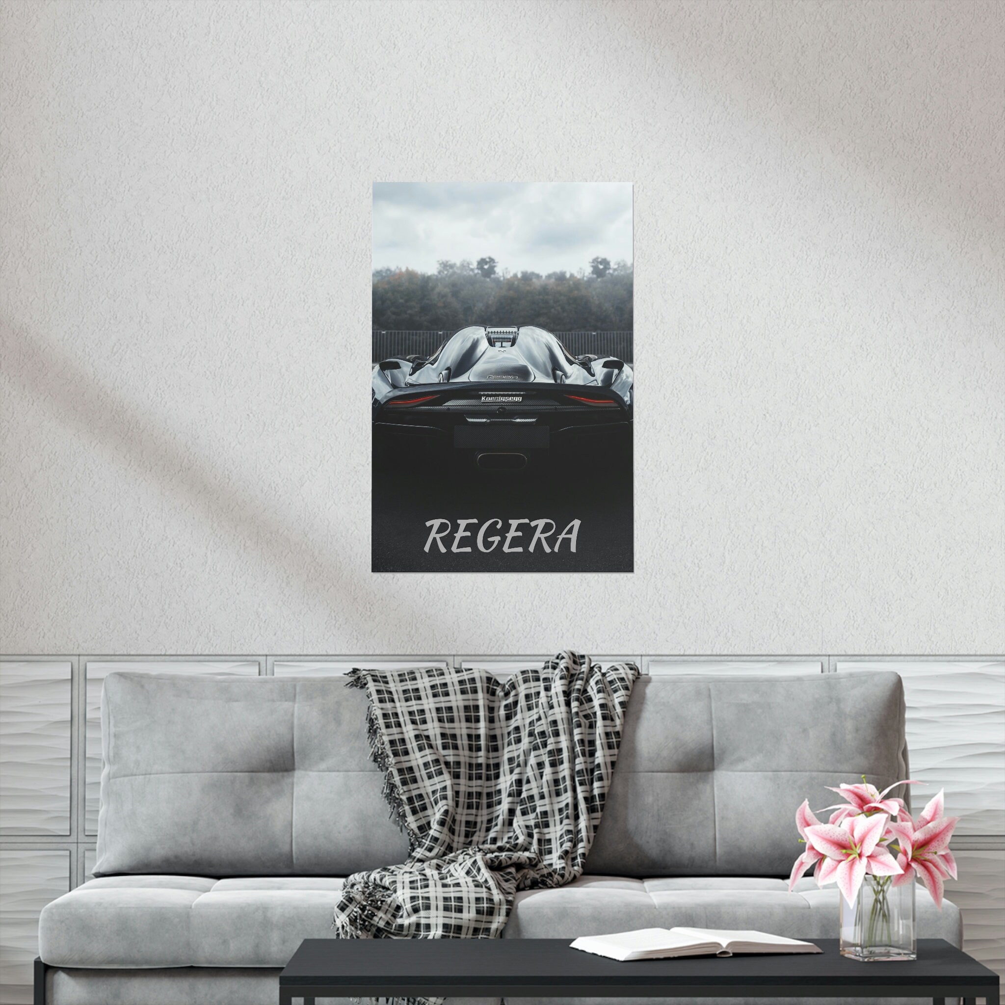Koenigsegg Regera Premium Matte Vertical Poster, Black, Koenigsegg ...