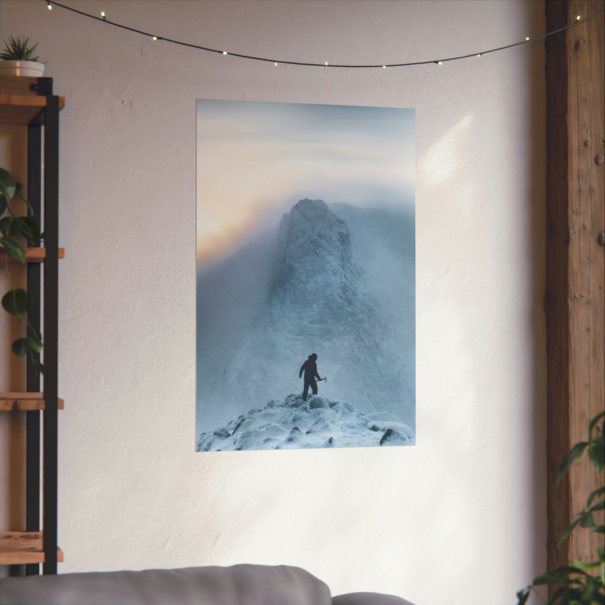 Ice Pick Hike Matte Vertical Posters, Winter, Ice, Snow, Winter, Fog ...