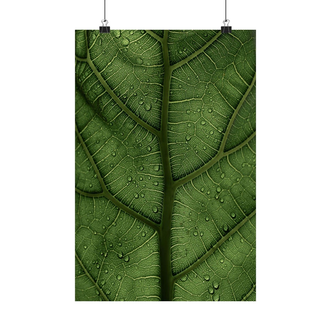 Natural Leaf Matte Vertical Posters, Botanical Art Print, Home Décor ...