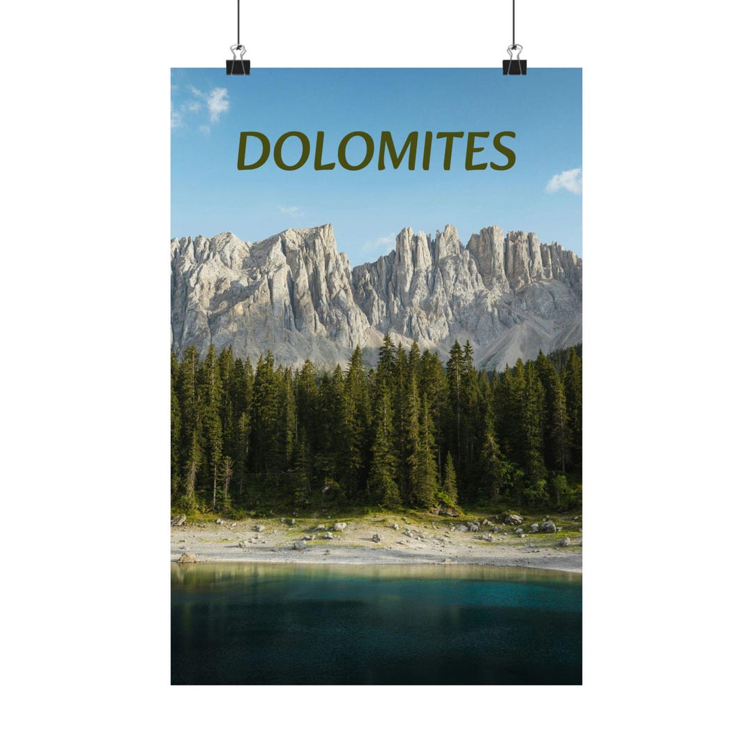 Dolomites Vertical Poster, Stunning Matte Nature Wall Art, Dolomite ...