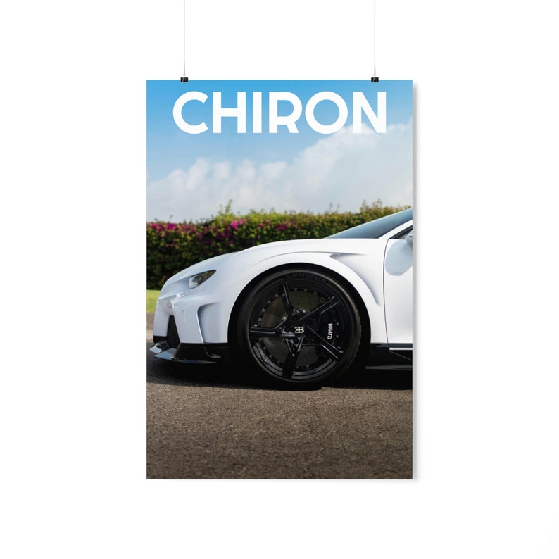 Bugatti Chiron Premium Matte Vertical Poster, White, Bugatti, Chiron ...