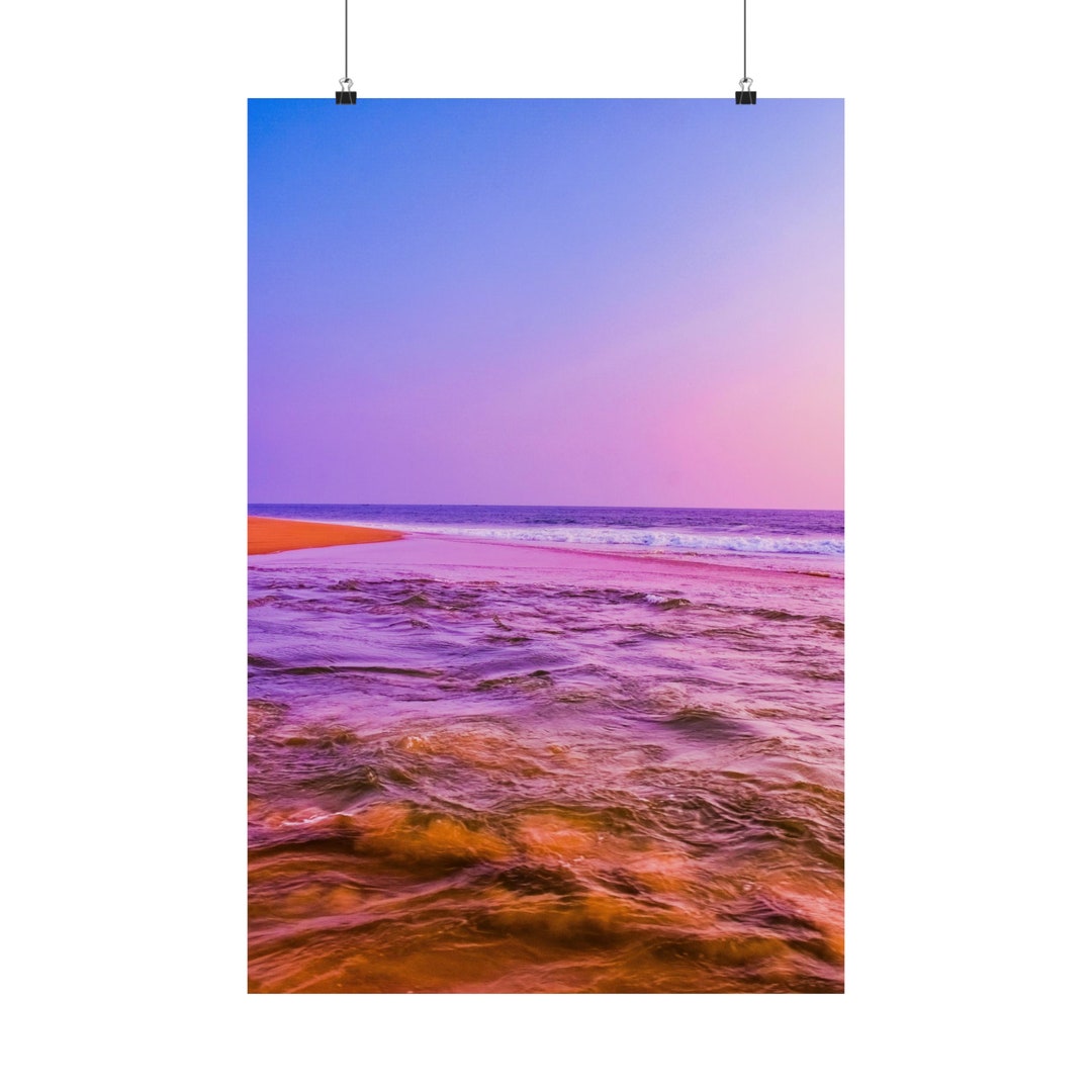 Colorful Ocean Matte Vertical Posters, Sunset, Glossy, Sea, Waves ...