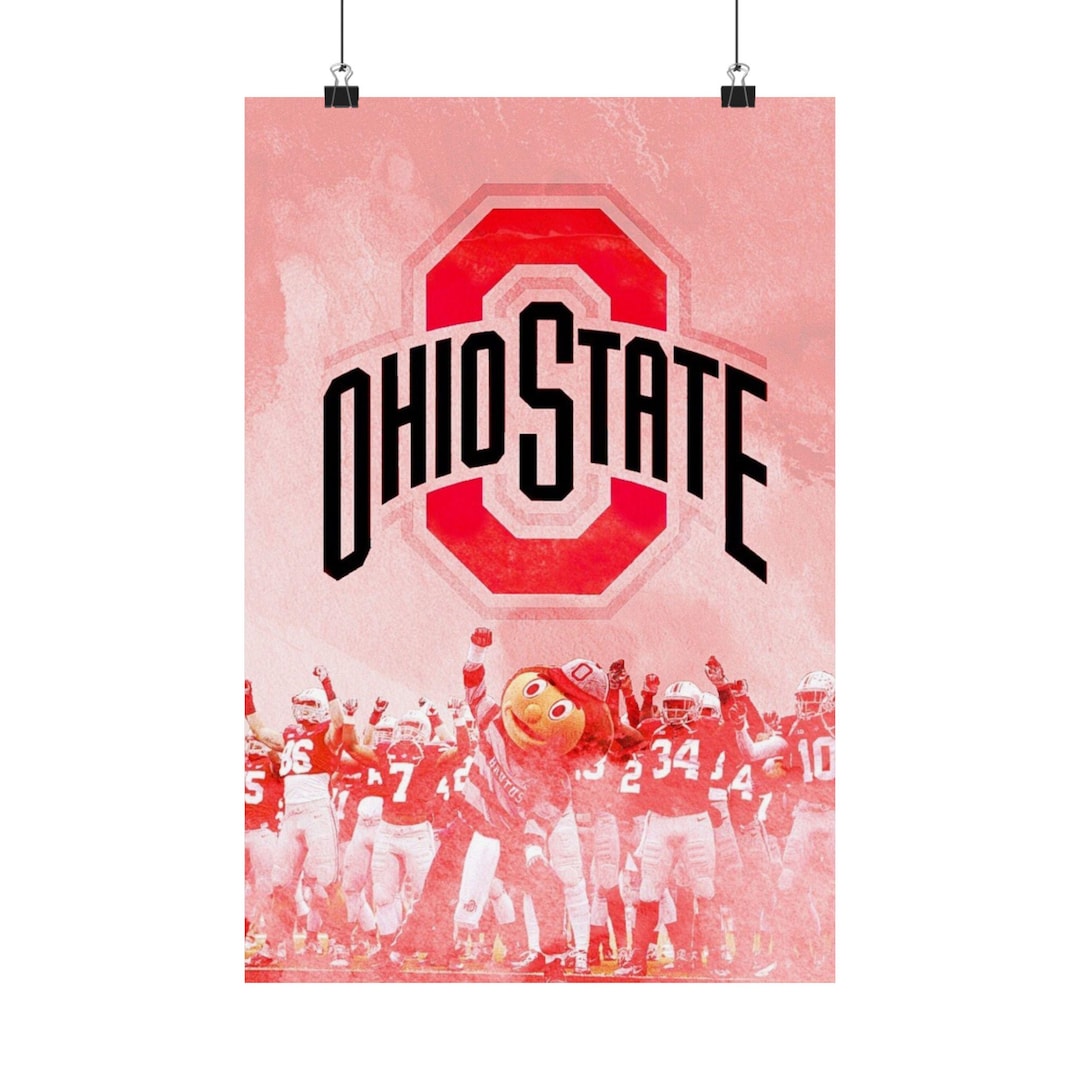 Ohio State Vertical Poster, College Wall Art, Sports Decor, Buckeyes ...