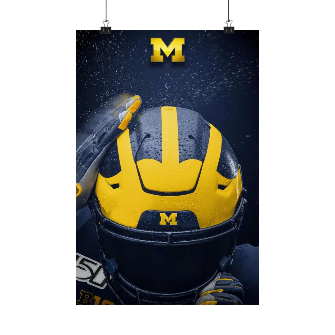 Michigan Football Vertical Posters for Fans, Wall Art, Michigan Dorm ...