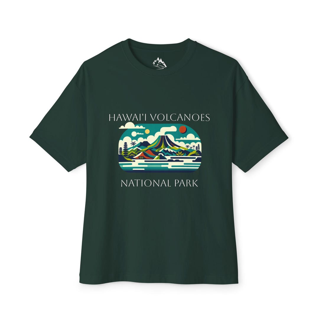 Hawai'i Volcanoes National Park Oversized T Shirt, Minimalist Style ...