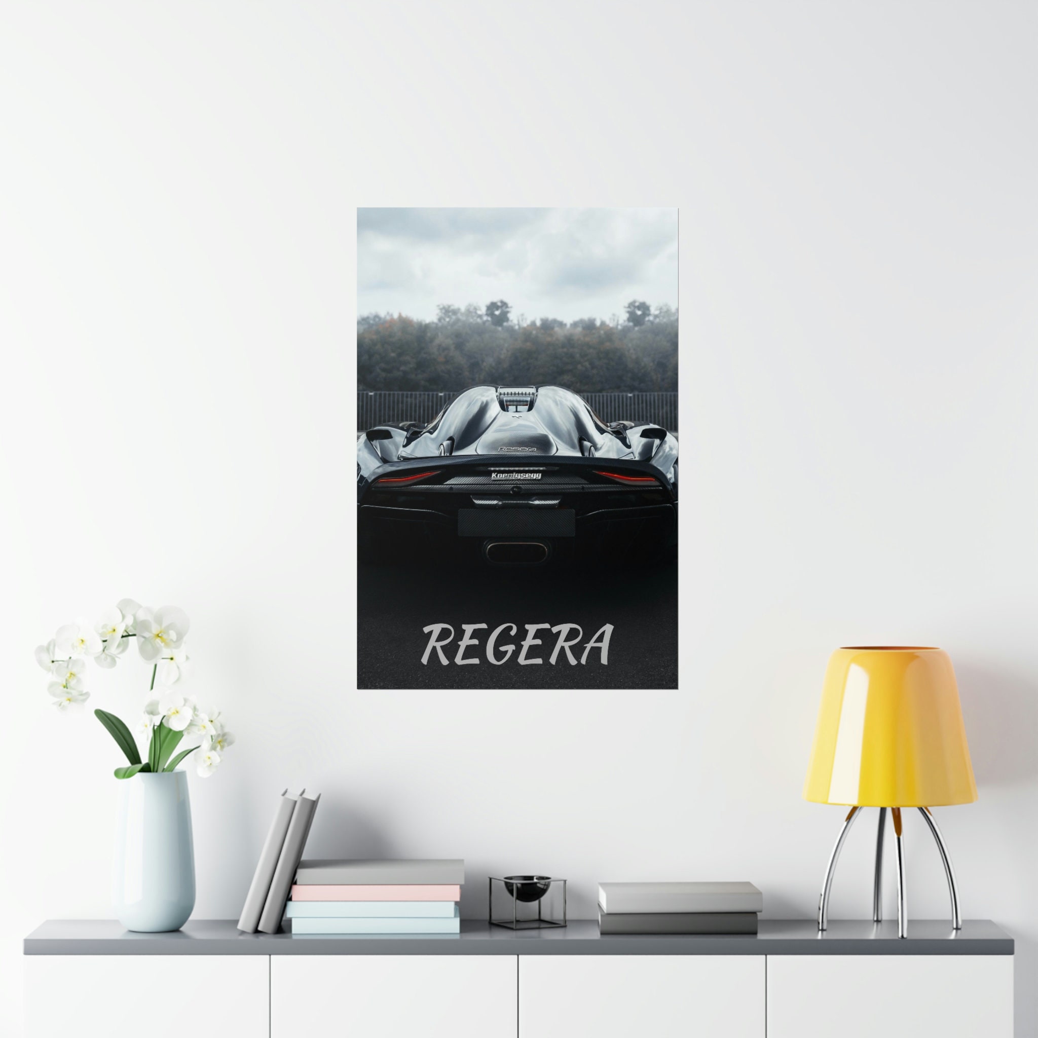 Koenigsegg Regera Premium Matte Vertical Poster, Black, Koenigsegg ...