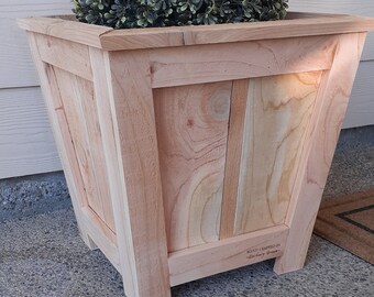 Angled Solid Cedar Planter Box Modern Style Planter Box Garden Box ...