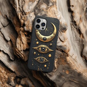 3D Celestial Goth Cosmic Moon Ethereal Witchy Boho Phone Case, Lunar ...