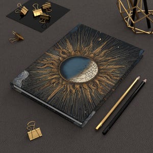 Celestial Sun & Moon Journal: Blue and Gold Astrology Notebook ...