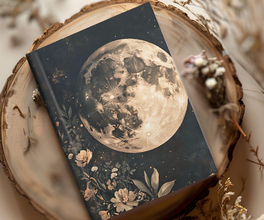 Celestial Boho Lunar Space Journal Notebook Gift for Her, Hardcover ...