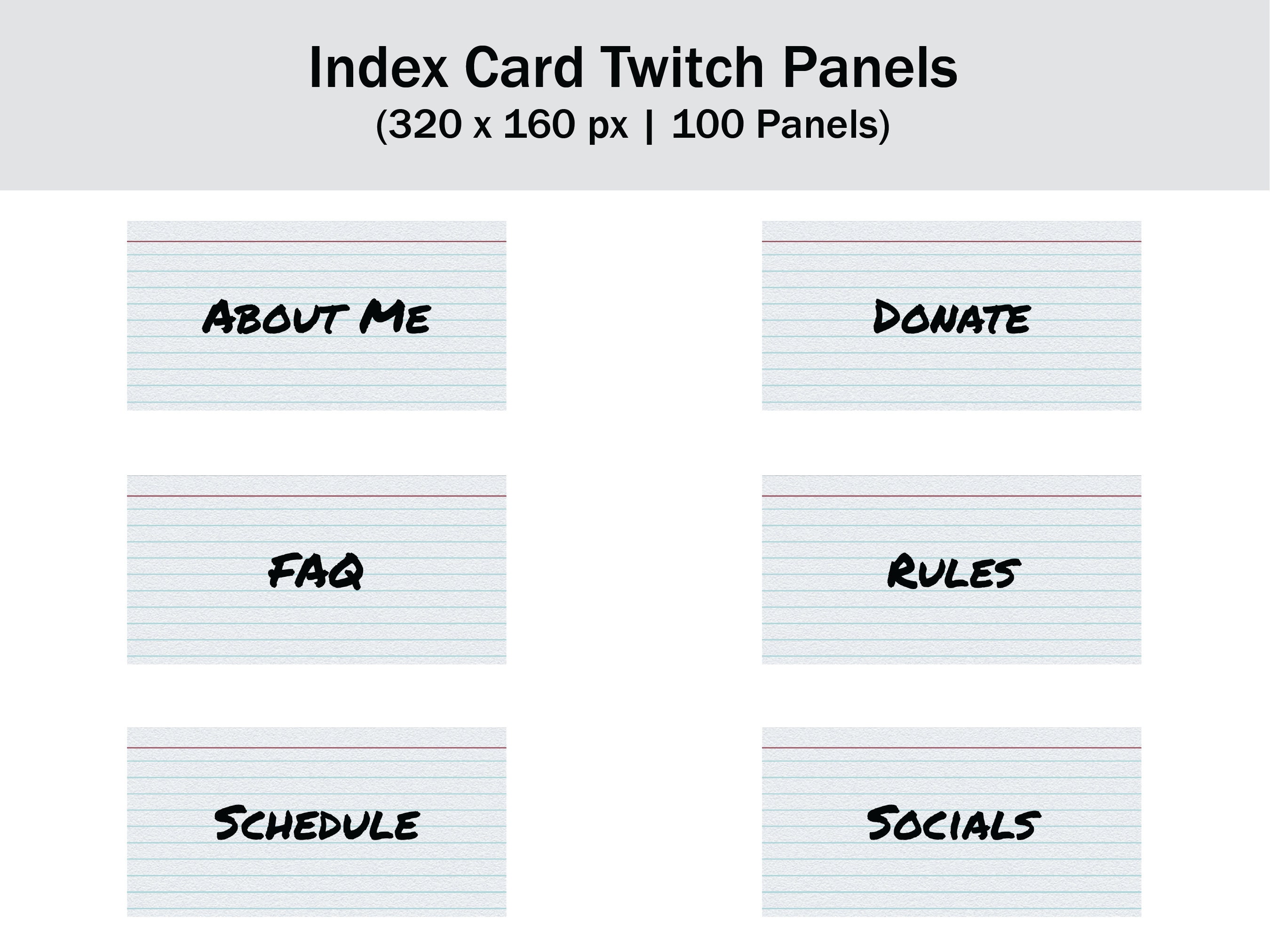 Vertical Ruled Index Cards Template