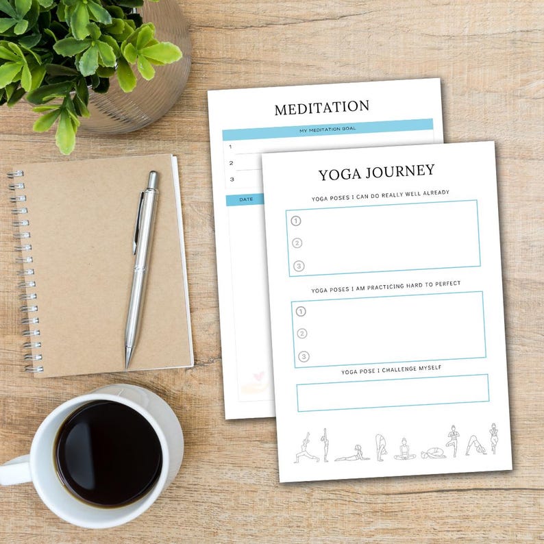 Yoga Planner, Daily Planning Journal, Wellness Planner, Habit Tracker ...