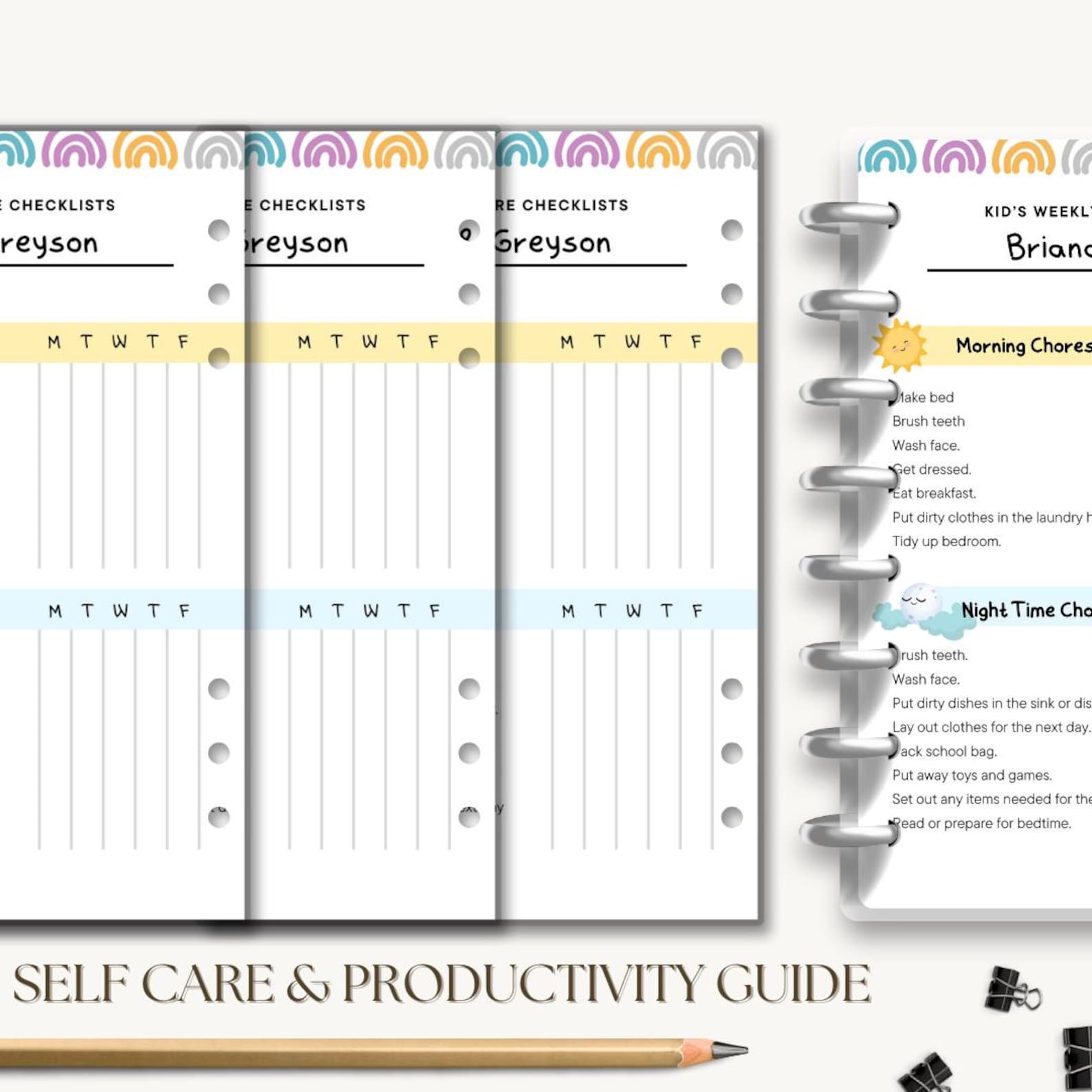 Kids Core Chores Checklist Journal, Children's Chore Tracker Notebook ...
