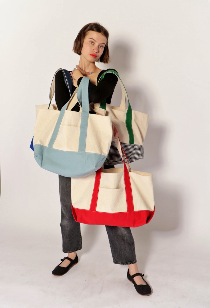 Neighborhood Day Tote, Canvas Tote Bag Sewing Pattern, Confident ...