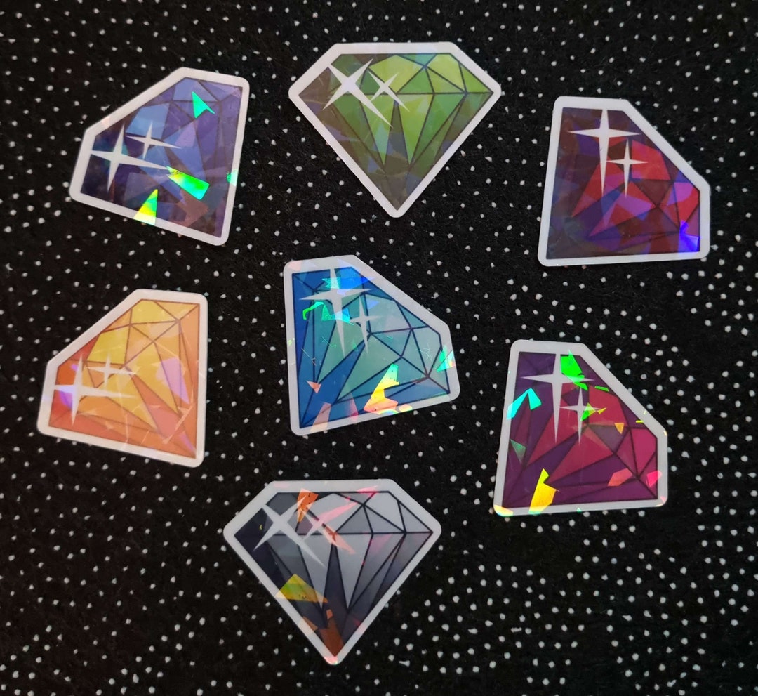 Sonic the Hedgehog - 7 Chaos Emerald Holographic Vinyl Stickers - Cool ...