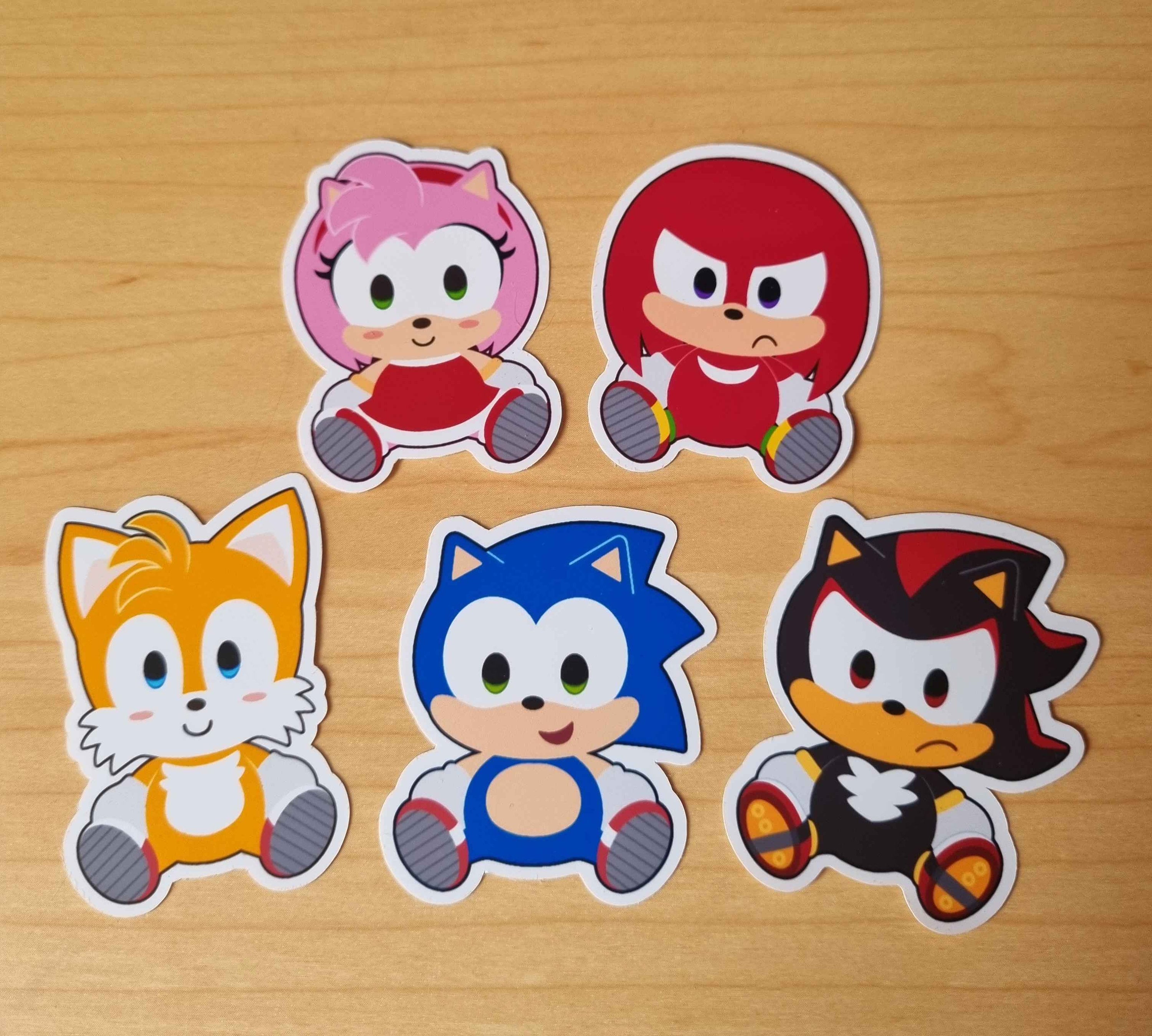 Sonic the Hedgehog - Cute Stickers - Gift Set Girls Boys Birthday ...