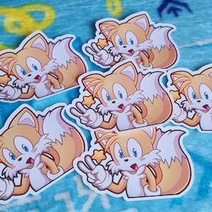 Miles Tails Prower, Peace Sign - Cute Glossy Vinyl Decal/sticker ...