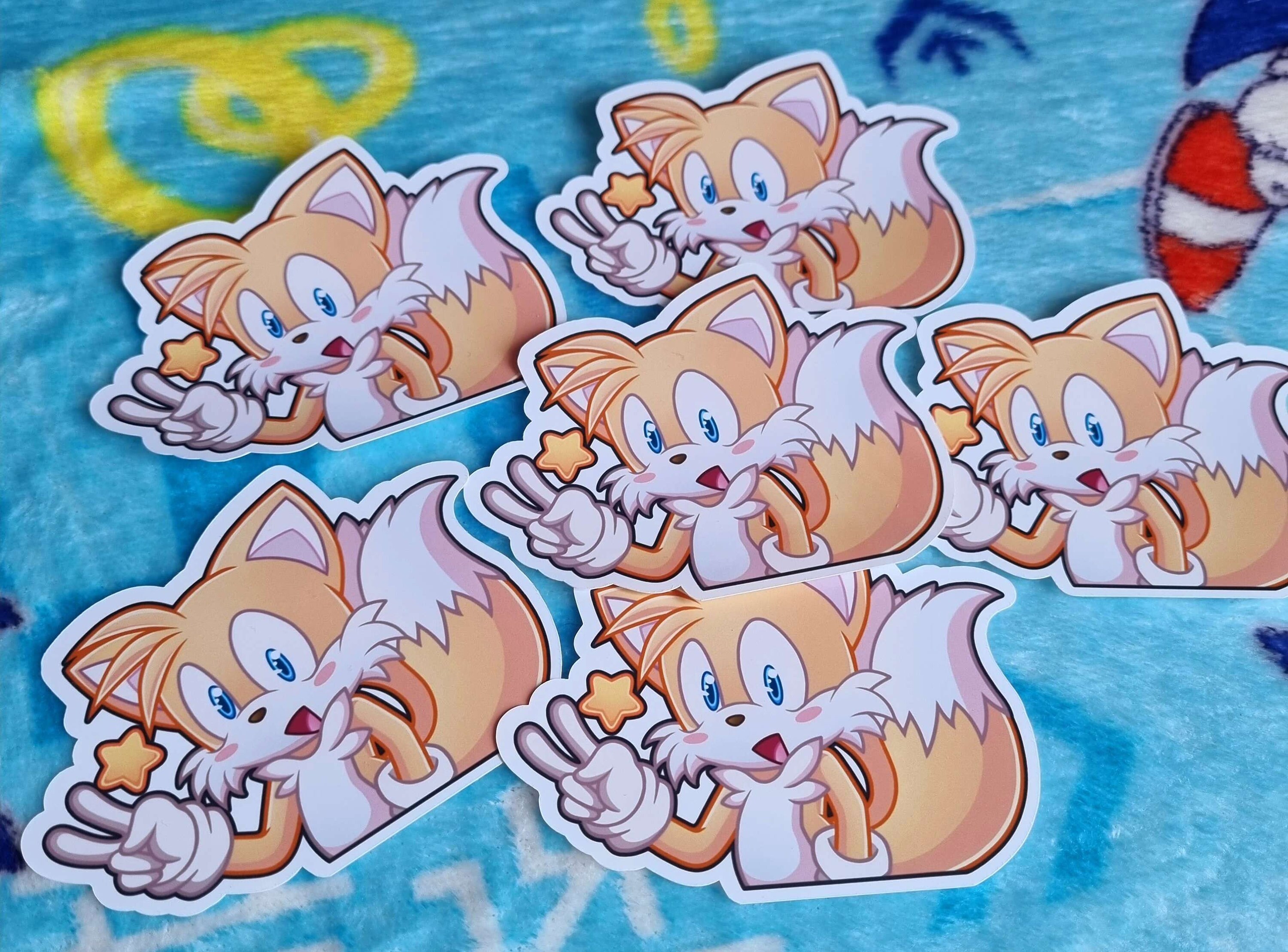 Miles Tails Prower, Peace Sign - Cute Glossy Vinyl Decal/sticker ...