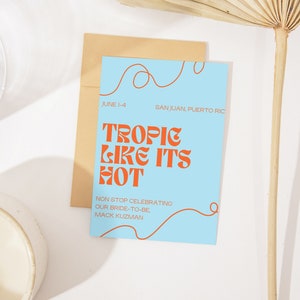 Tropic Like Its Hot Bachelorette Invitation and Itinerary Template - Etsy